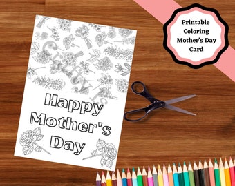 Father's Day Card You Can Print and Color Father's | Etsy