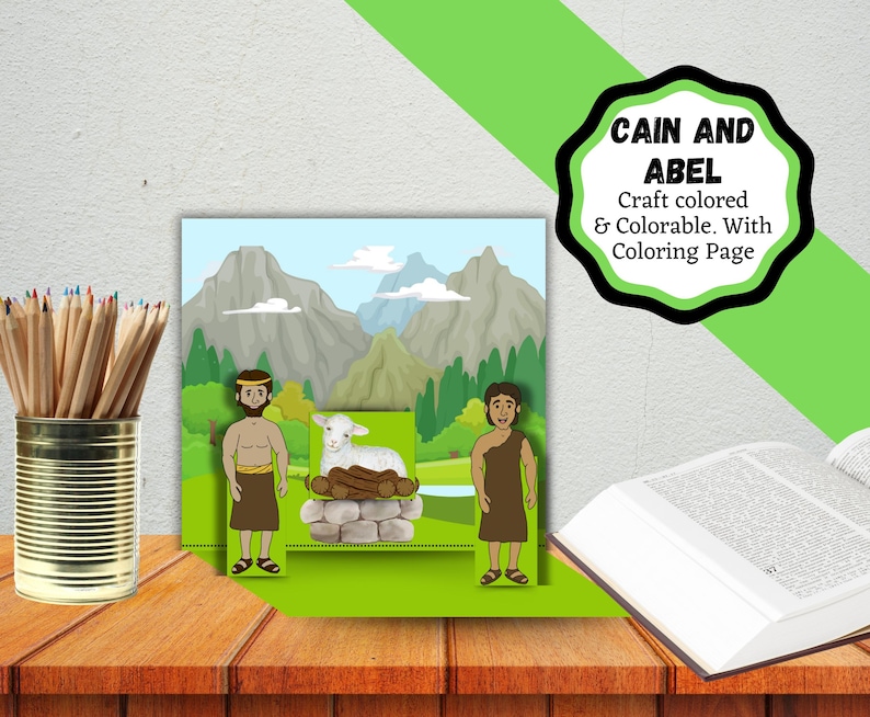 Cain and Abel Printable Kids Sunday School Craft. Cain and Abel Craft ...