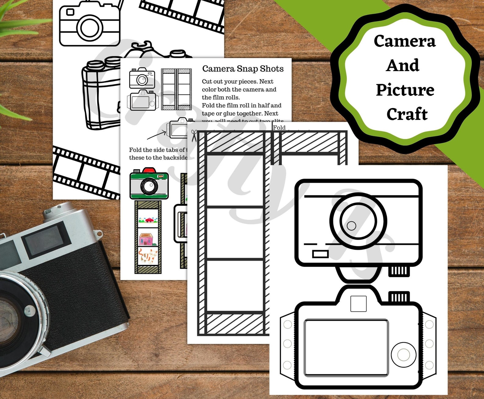 Printable Camera and Picture Craft, Fun Snapshot Craft. - Etsy