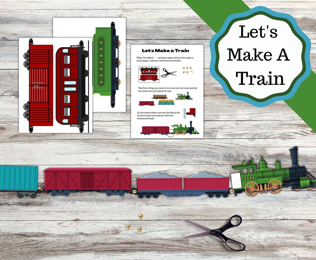 Let's Make a Train, Printable Train and Train Cars Craft. - Etsy