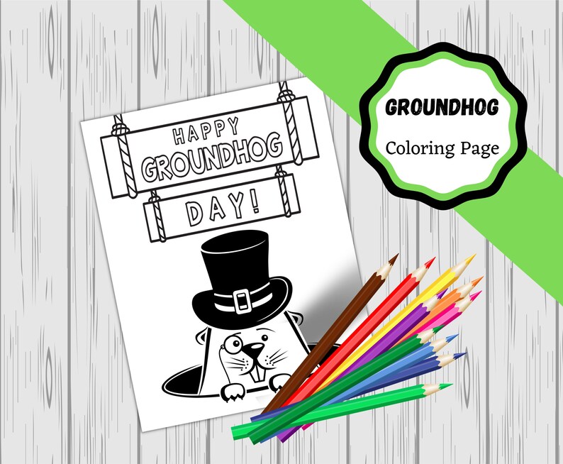 Printable Groundhog Paper Bag Puppet, Groundhog Day Paper Puppet Craft ...