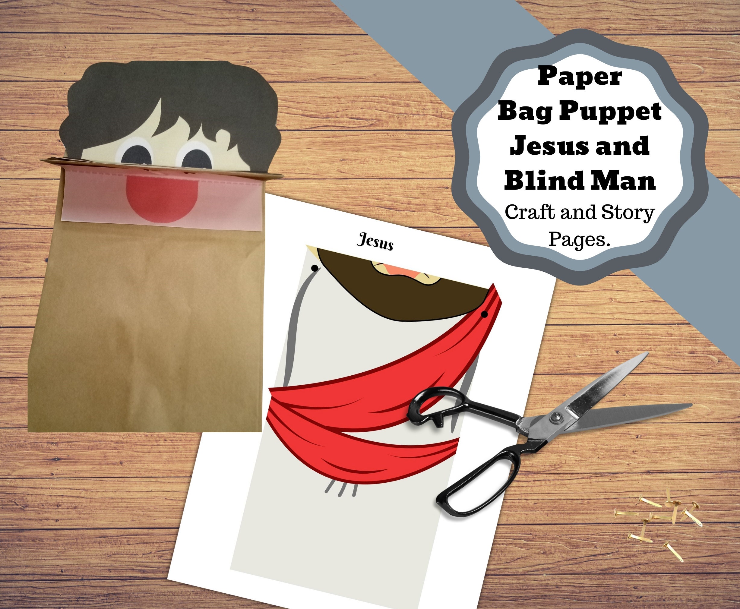 Printable Paper Puppets for the Story of Jesus Heals the Blind Man ...