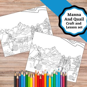 Manna From Heaven and Quail, Craft and Lesson Set. Printable Bible ...