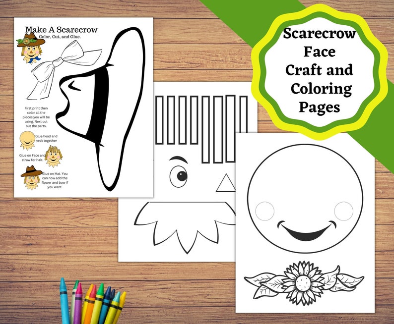 Scarecrow Face Fall Printable Craft. Easy Classroom Craft, Printable ...