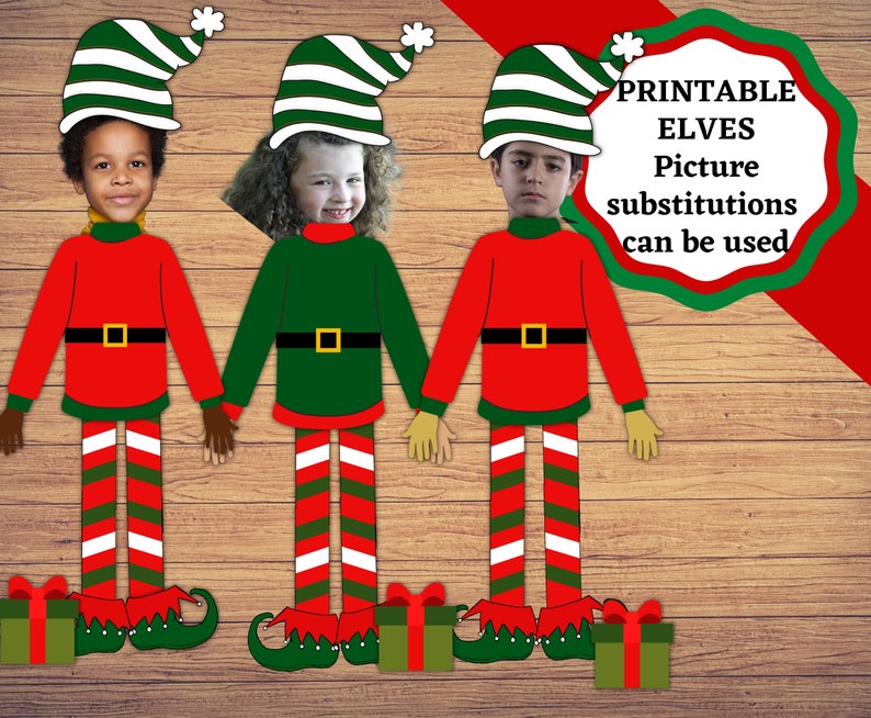 Build an Elf, Printable Christmas Elves Craft. Christmas Elves With ...