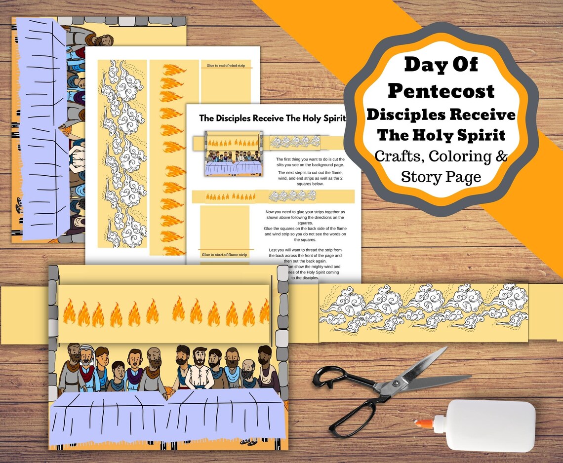 Printable Day of Pentecost Craft and Lesson, the Disciples Receive the ...