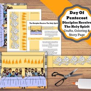 Printable Day of Pentecost Craft and Lesson, the Disciples Receive the ...