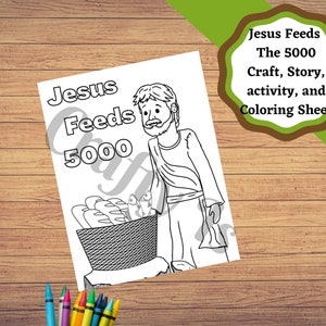 Jesus Feeds the 5000, Printable Bible Craft, Story and Activity Pages ...
