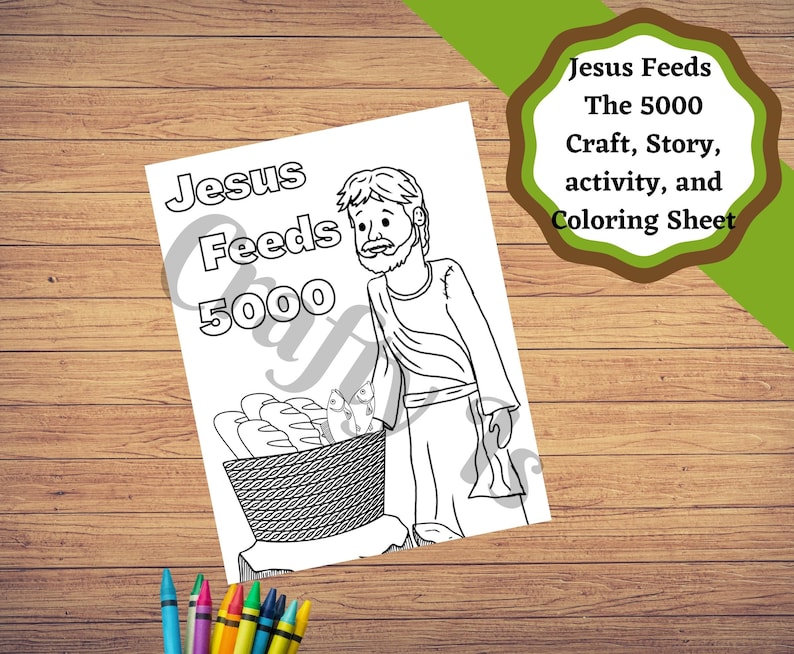 Jesus Feeds the 5000, Printable Bible Craft, Story and Activity Pages ...