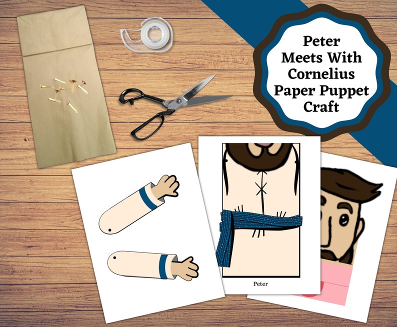Printable Paper Puppets for the Bible Story of Peter Going to Meet ...