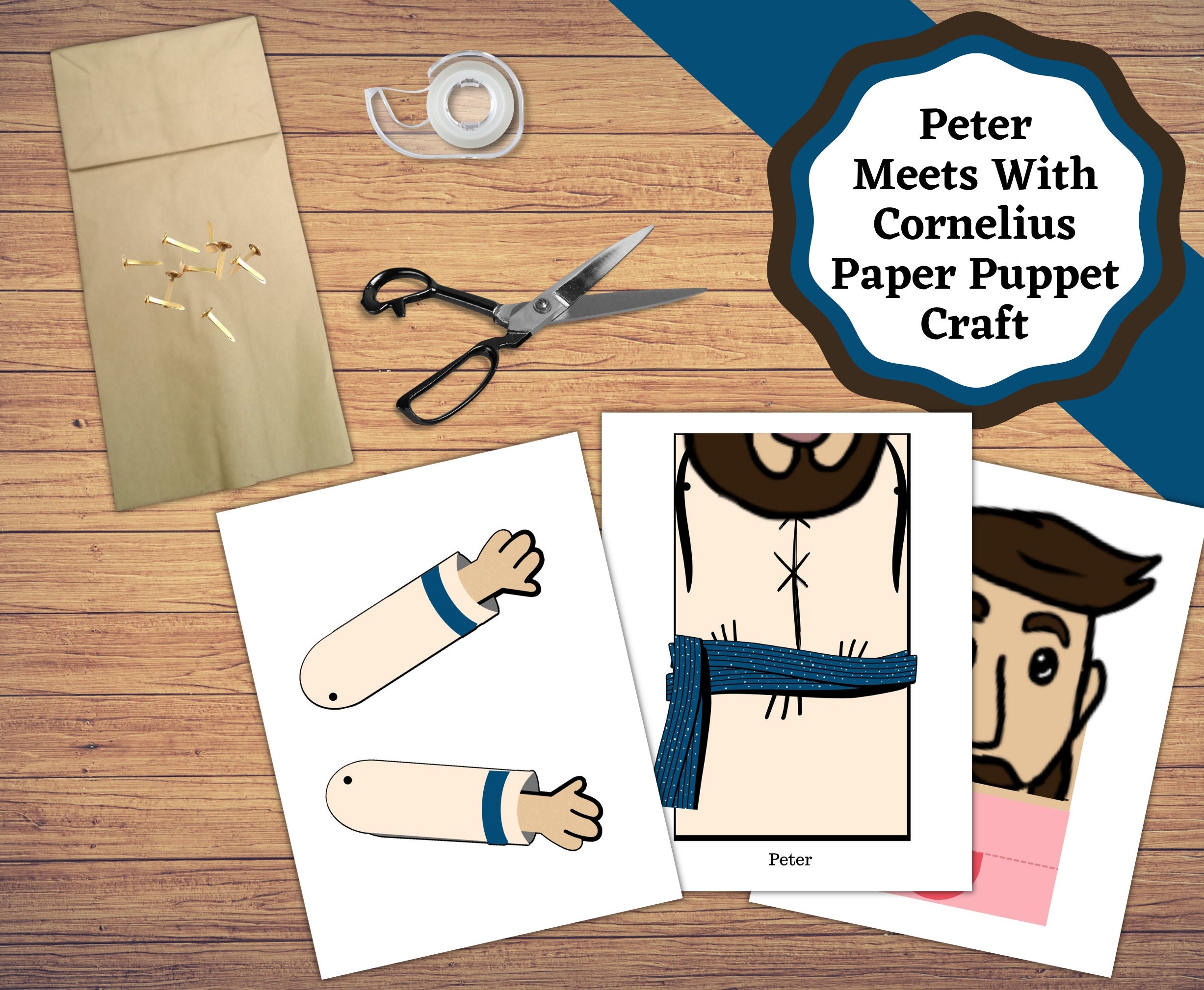 Printable Paper Puppets for the Bible Story of Peter Going to Meet ...