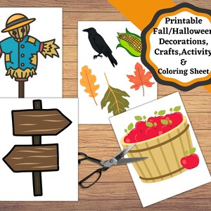 Fall/halloween Printable Bundle. Pumpkin & Jack-o-lantern Craft, Fall ...