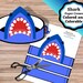 Printable Shark Crowns, Colored and Colorable Versions. Shark Craft ...
