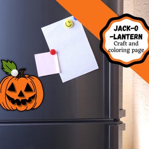 Jack-o-lantern Craft, Printable Pumpkin/jack-o-lantern Craft That is ...