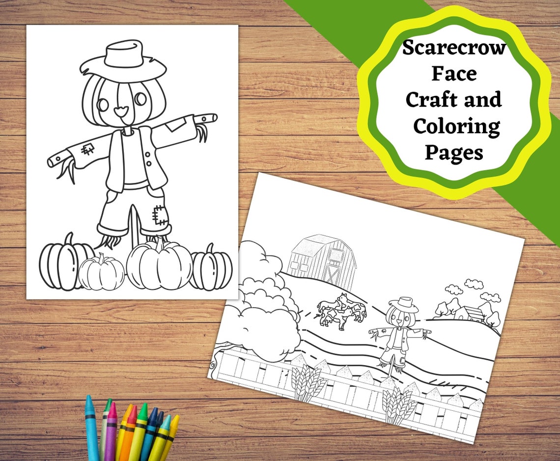 Scarecrow Face Fall Printable Craft. Easy Classroom Craft, Printable ...