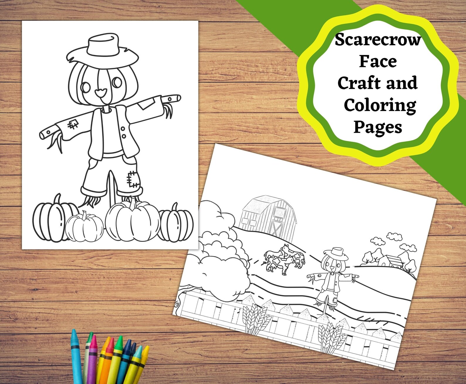 Scarecrow Face Fall Printable Craft. Easy Classroom Craft, Printable ...