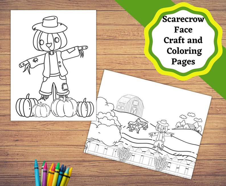 Scarecrow Face Fall Printable Craft. Easy Classroom Craft, Printable ...
