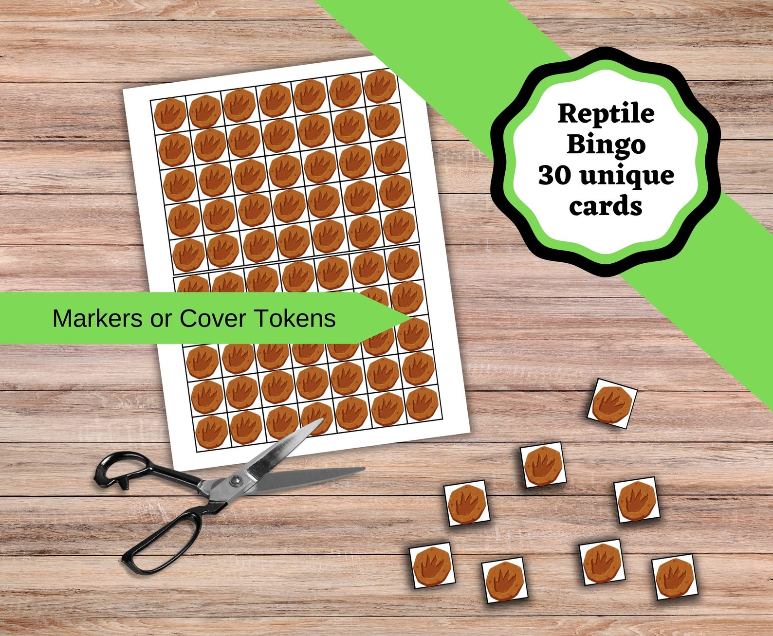 Printable Reptile Themed Bingo Cards, Printable Reptile Bingo Game ...