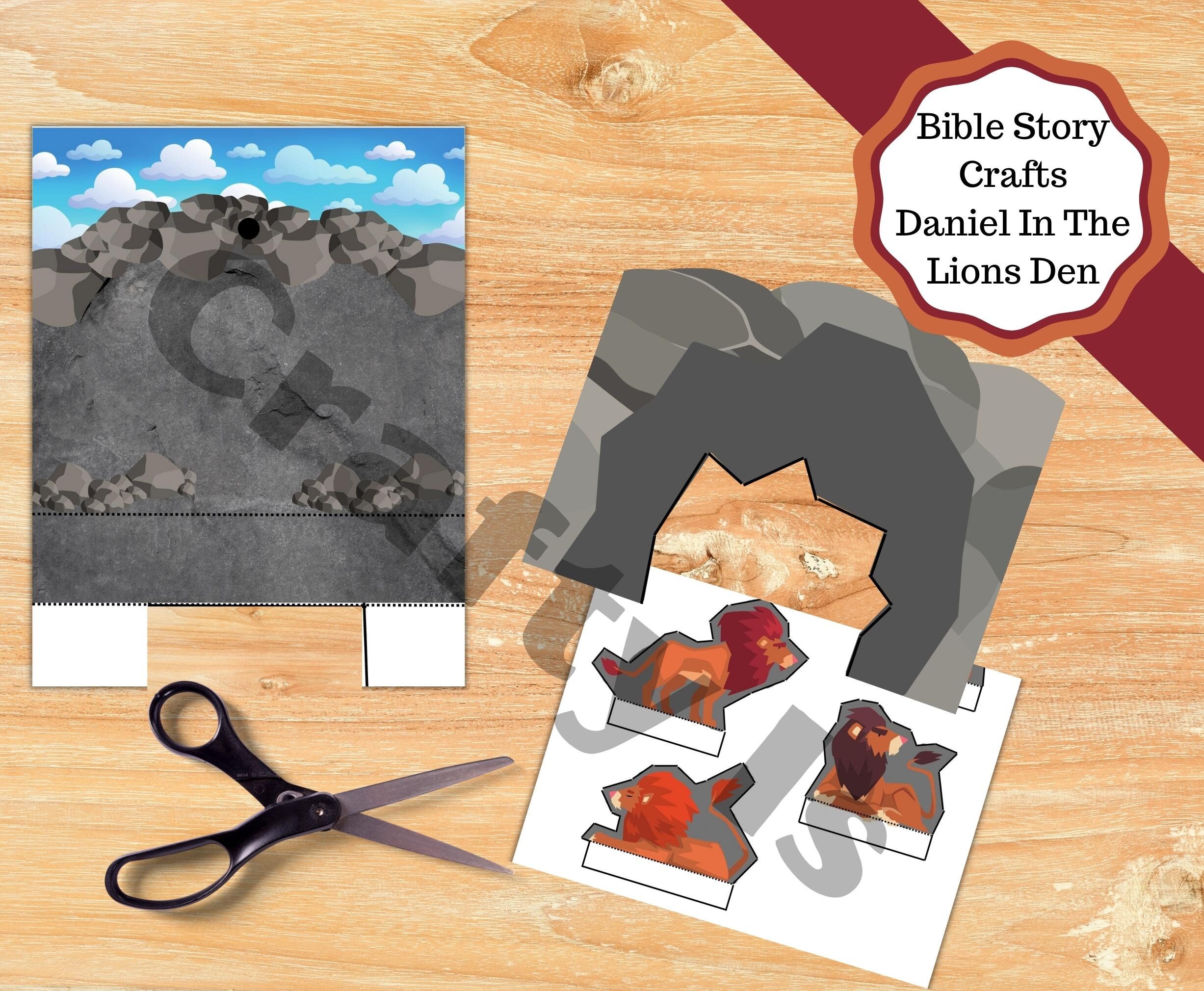 Printable Daniel in the Lions Den Kids Craft. Sunday School Teaching ...