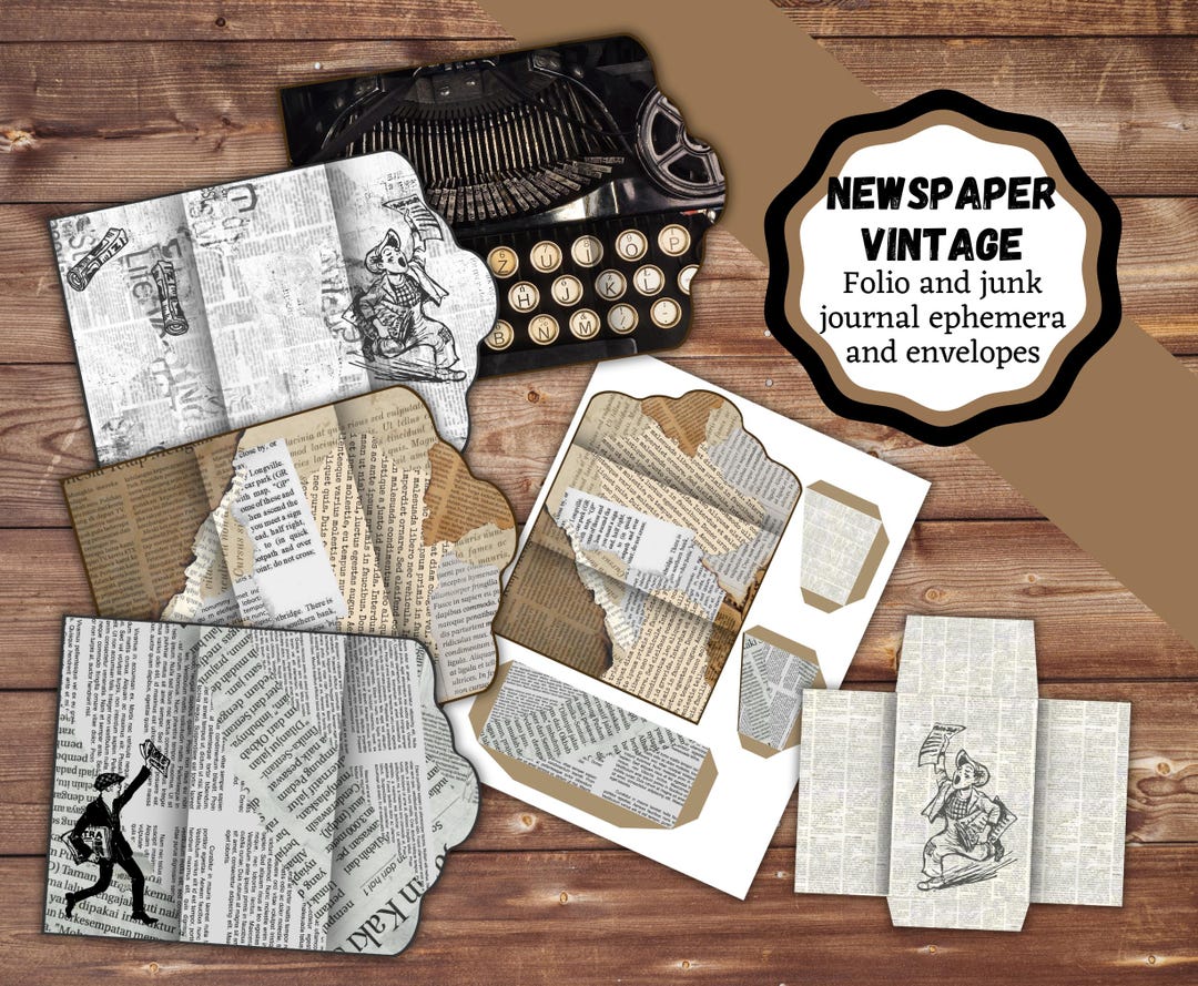 Vintage Newspaper Folio, Ephemera, and Envelopes. Newspaper Detective ...
