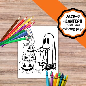 Jack-o-lantern Craft, Printable Pumpkin/jack-o-lantern Craft That is ...