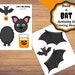 Printable Bat, Create a Bat Cut and Paste Craft With Coloring Sheet. - Etsy