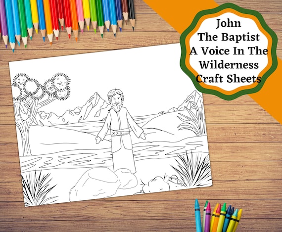John The Baptist In The Wilderness Coloring Page