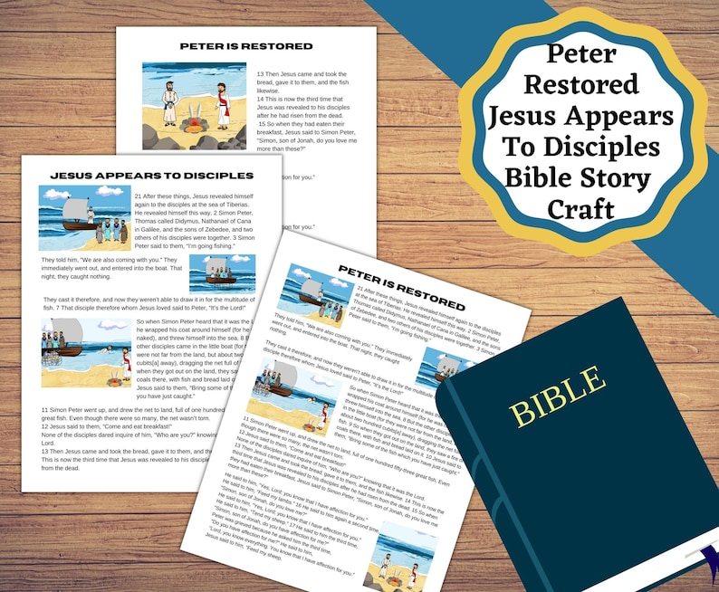 Printable Crafts for the Story of Jesus Appearing to His Disciples and ...
