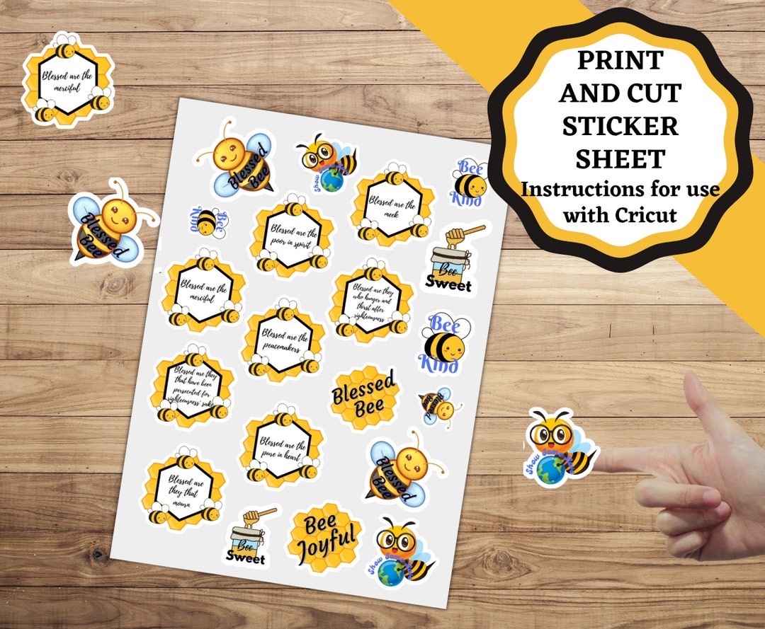 Beatitude Print and Cut Stickers. Beatitude Christian Stickers. Print ...