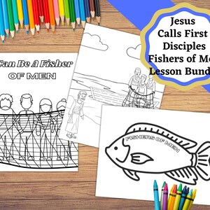 Jesus Calls His First Disciples, Printable Fishers of Men Bible Lesson ...