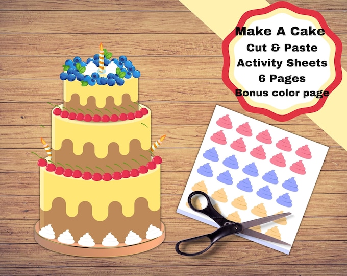 Printable Birthday Cake Craft Template for Kids | Birthday Activities ...