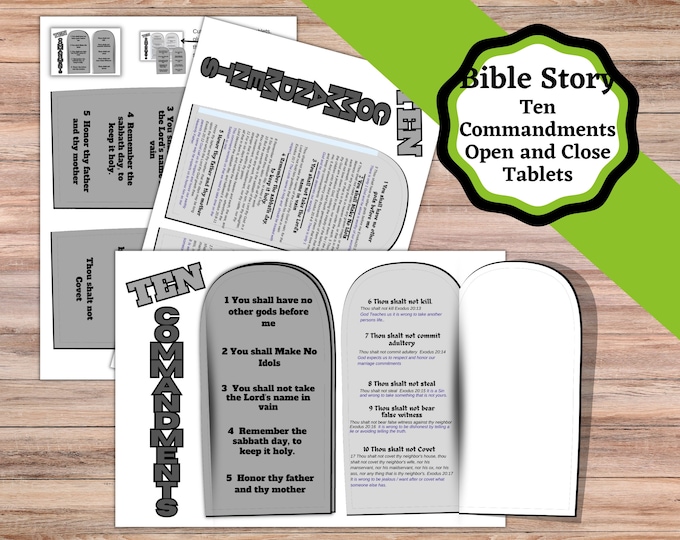 Ten Commandment Craft | Cut and Glue Foldable Craft | Sunday School ...
