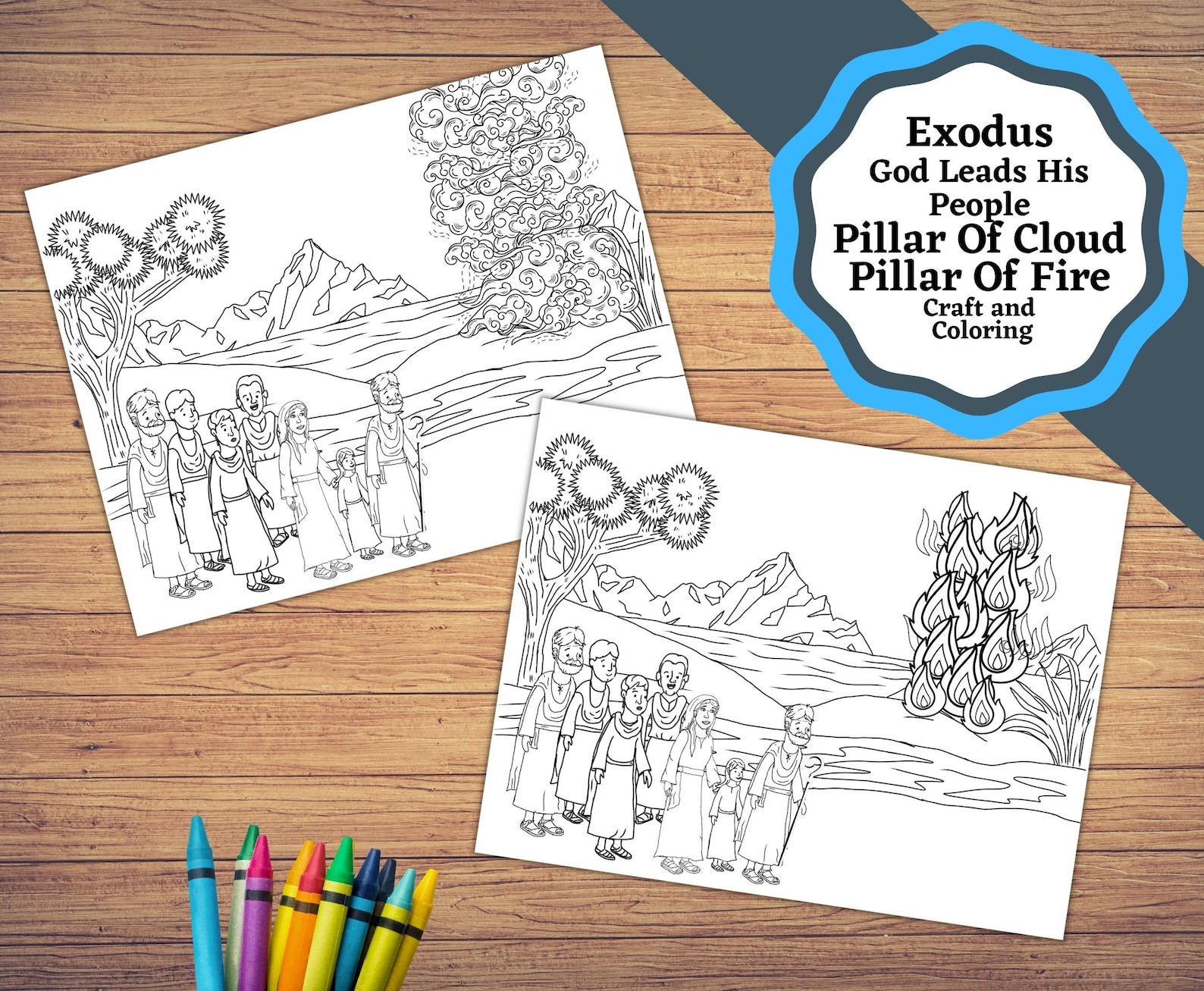 Printable Exodus From Egypt, God Leads His People, Pillar of Cloud ...