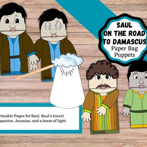 Printable Puppet Sheets for Saul on the Road to Damascus. Saul Sees the ...