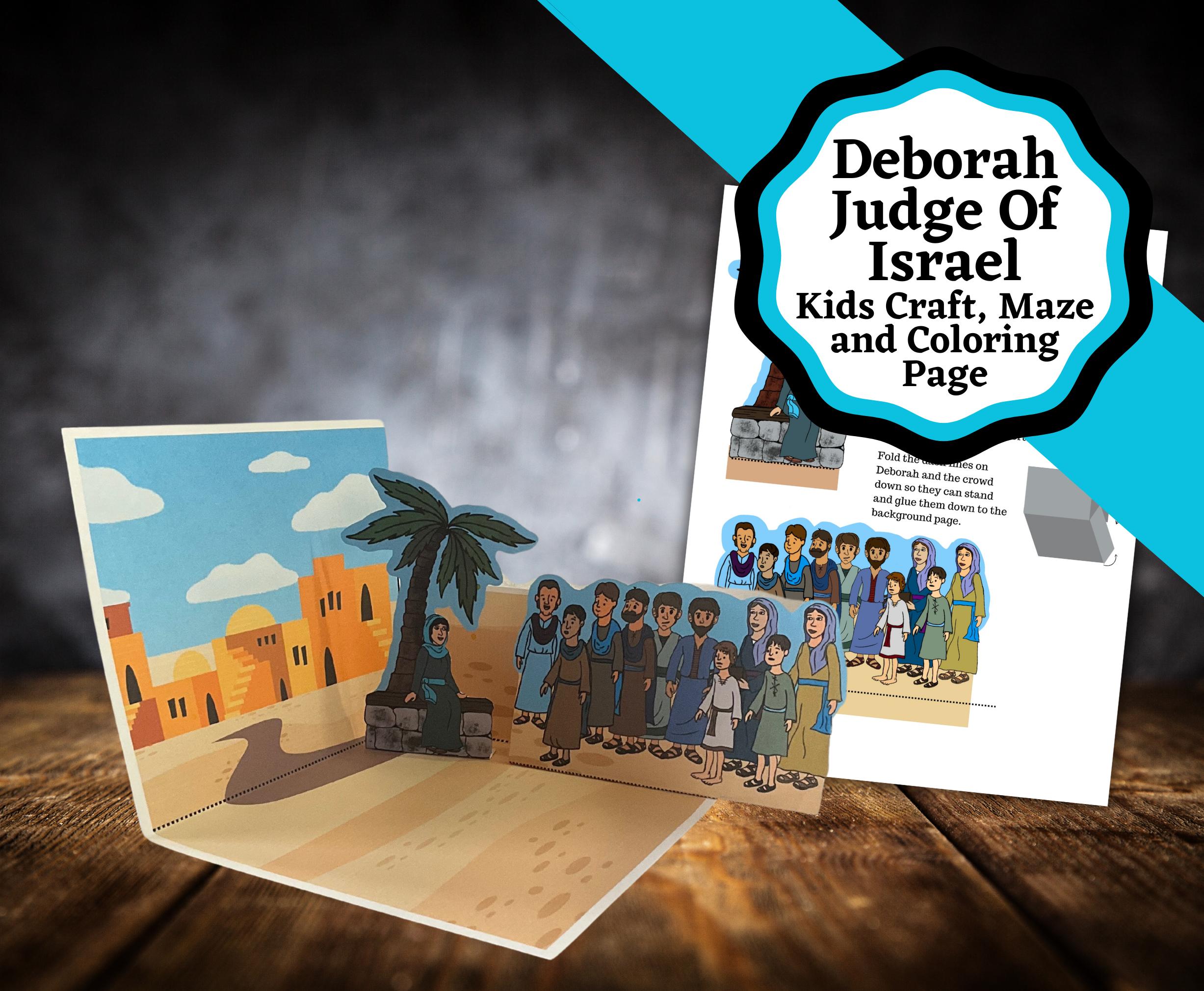 Printable Kids Bible Craft About Deborah the Judge of Israel. Bible ...