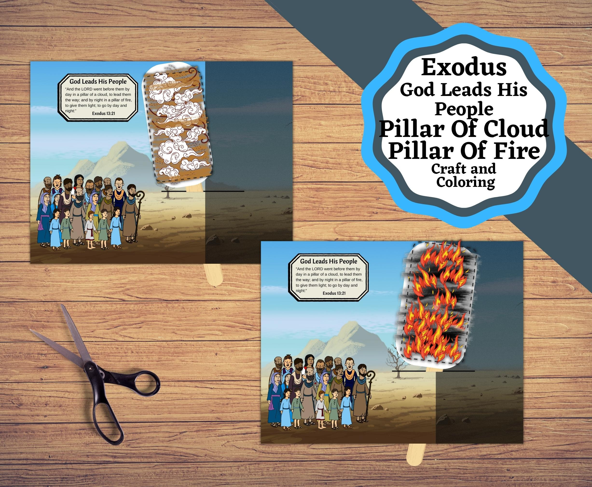 Printable Exodus From Egypt, God Leads His People, Pillar of Cloud ...