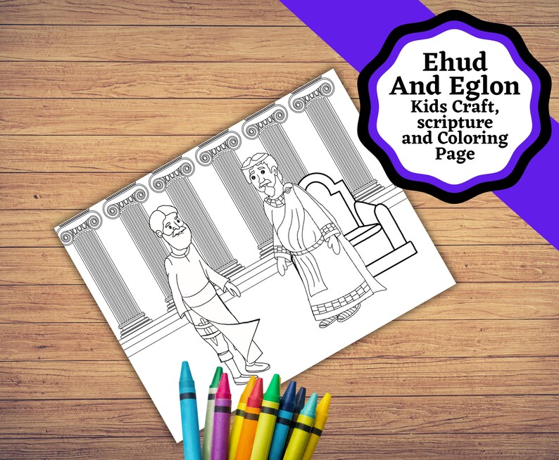 Printable Bible Lesson of Ehud and Eglon, God Frees Israel Through Ehud ...