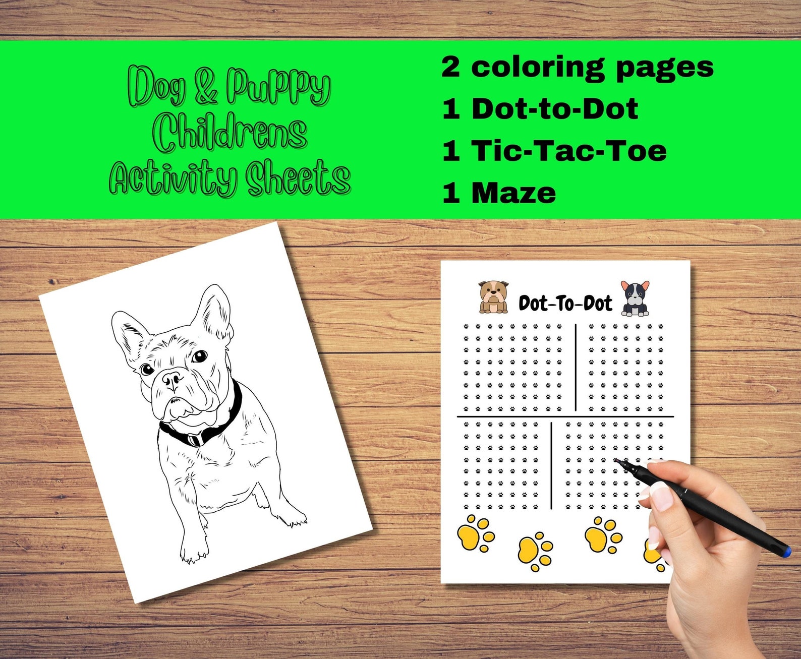 Dog and Puppy Themed Activity Sheets for Kids or Anyone Who Loves Dogs ...