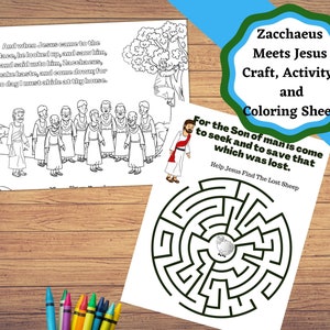 Printable Zacchaeus Bible Story Craft, Coloring, and Activity Sheets ...
