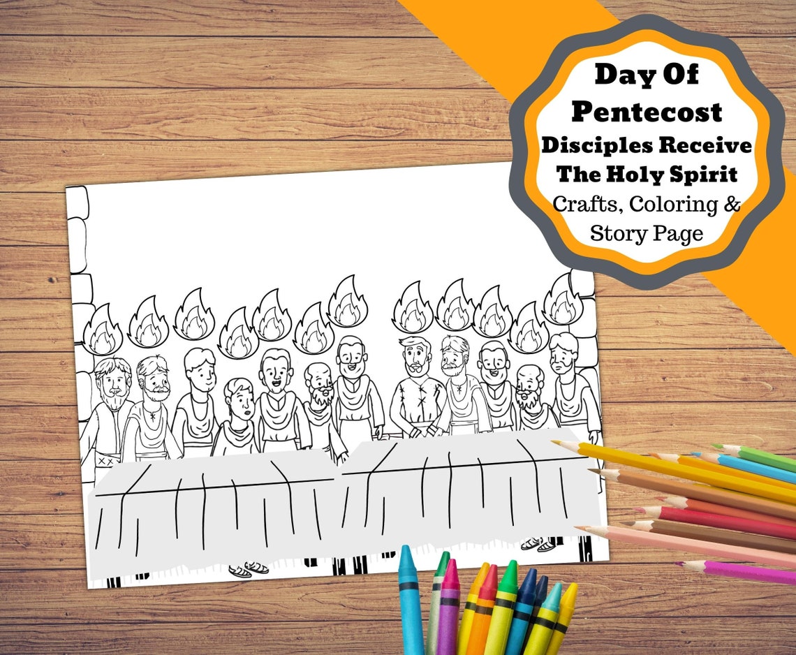 Printable Day of Pentecost Craft and Lesson, the Disciples Receive the ...