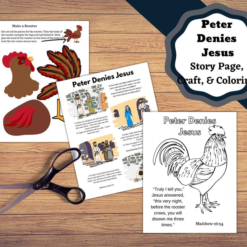 Peter and the Rooster - Etsy UK