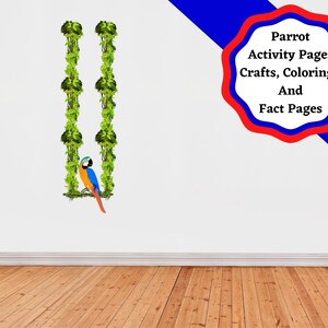Printable Parrot Educational Crafts and Activity Pages. Parrot Decor ...