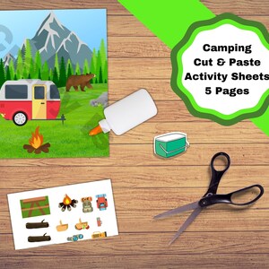 Camping Printable Cut and Paste Activities for Kids. - Etsy