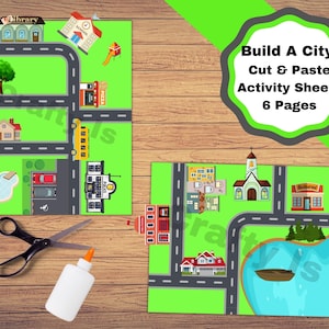 Build a City, Printable Roadways and Pages of Buildings, Cars, Boats ...