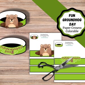 Printable Paper Crowns to Celebrate Groundhog Day. Have a Happy ...