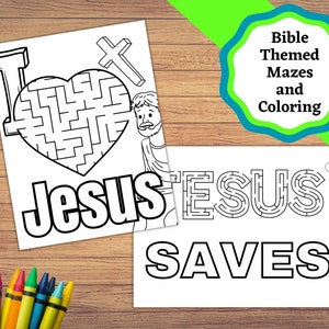 Printable Bible Themed Pages With Mazes That You Can Color. Fun Mazes ...