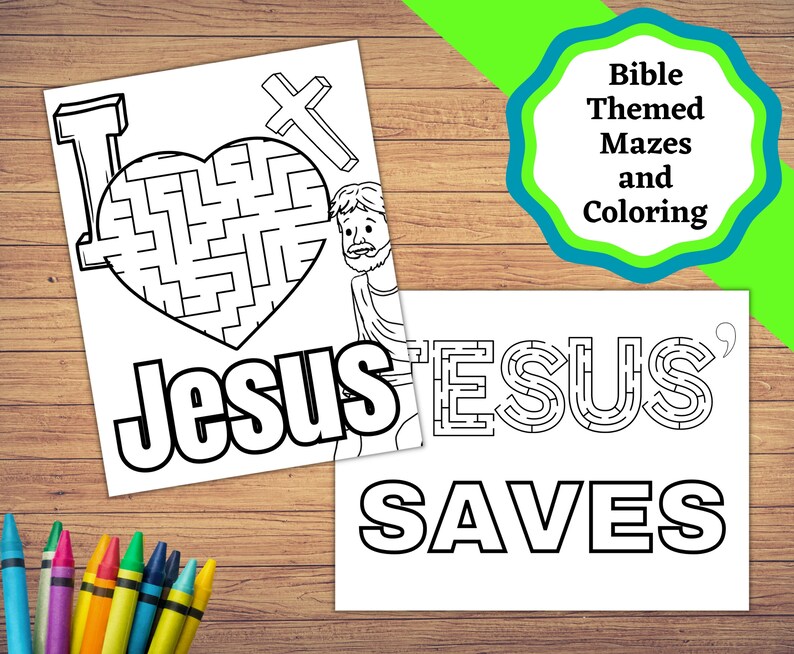 Printable Bible Themed Pages With Mazes That You Can Color. Fun Mazes ...