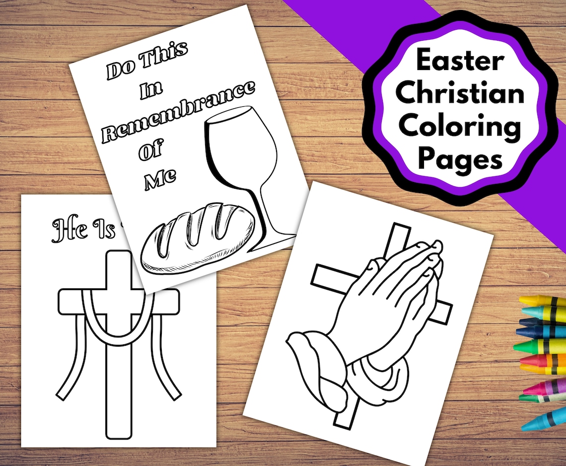 Printable Easter Coloring Sheets, Christian Coloring Pages, Church ...
