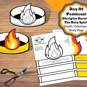 Printable Day of Pentecost Craft and Lesson, the Disciples Receive the ...