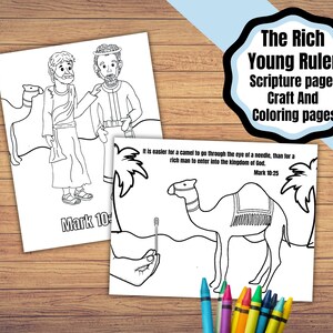 Printable Craft Set for the Story of the Rich Young Ruler, Bible Story ...